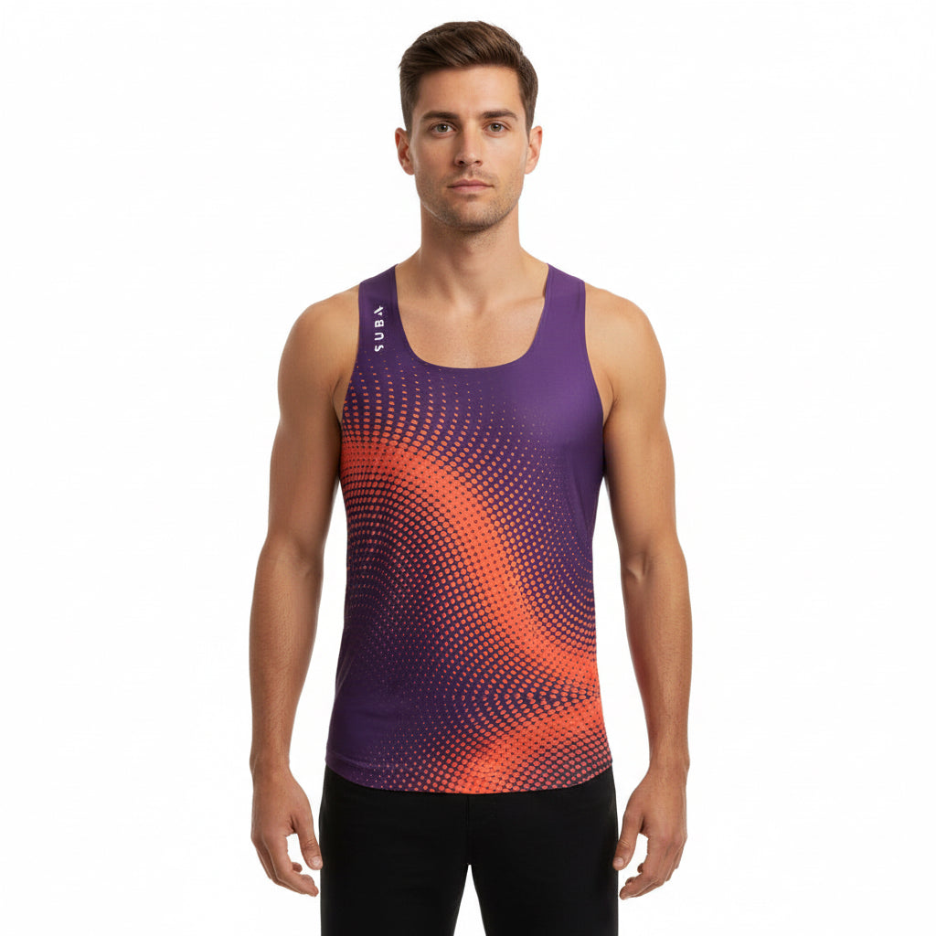 Running Singlet Elite Fireline Indigo - Seamless Performance Racerback ...
